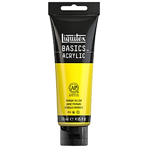 Liquitex BASICS Acrylic Paint, 118ml (4-oz) Tube, Primary Yellow