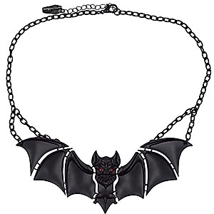 Kreepsville 666 Creature Of The Night Bat Black Horror Pendant Necklace