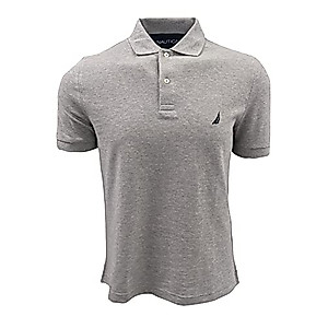 Nautica Men Classic Fit Polo Pique T-Shirt (XX-Large, Grey Heather)