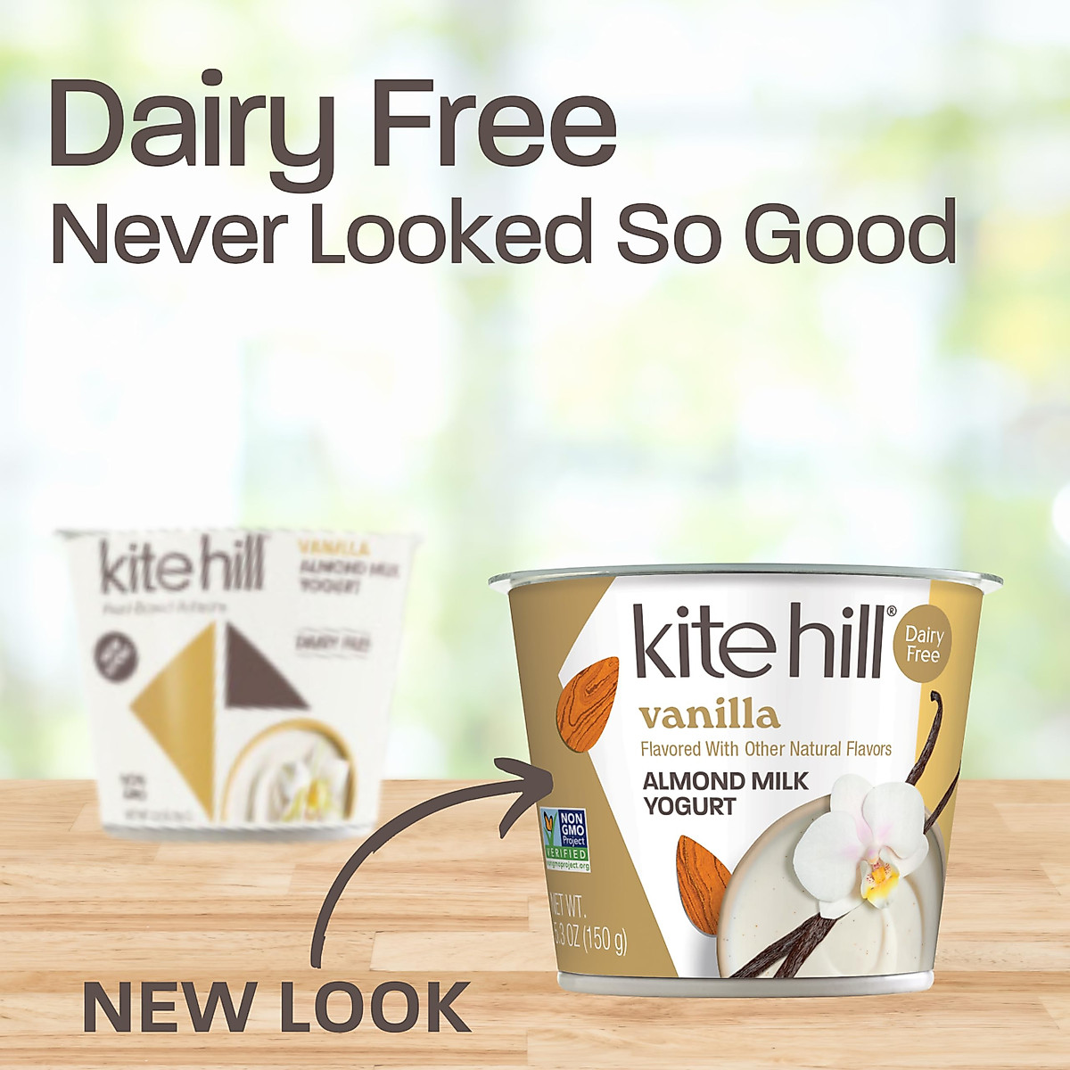Kite Hill Vanilla Almond Milk Yogurt, 5.3 Ounces, Dairy Free