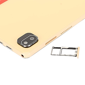 Aqur2020 10.1 Inch Tablet, 1960x1080 IPS 2.4G 5G WiFi Portable Tablet for Travel for Home (Yellow)