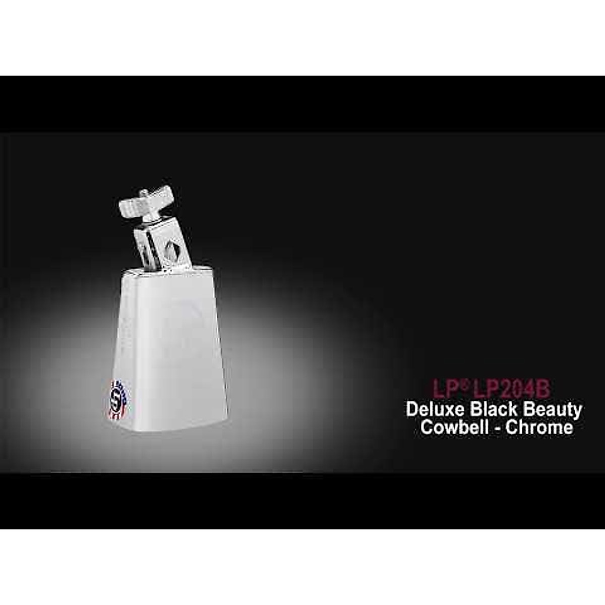 Latin Percussion LP204B Deluxe Black Beauty Chrome Cowbell