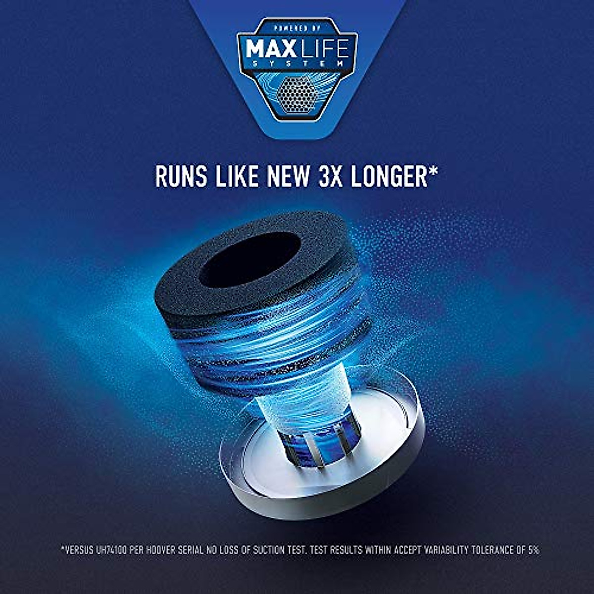 Hoover MAXLife Pet Max Complete, Bagless Upright Vacuum Cleaner, For Carpet and Hard Floor, UH74110, Blue Pearl