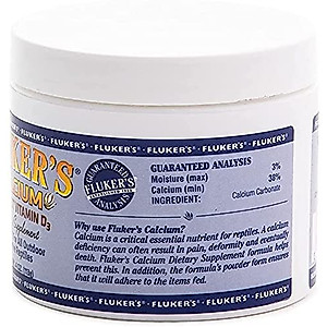 DBDPet Fluker's Reptile Calcium Supplement Without Vitamin D3 4oz - Includes Attached Pro-Tip Guide