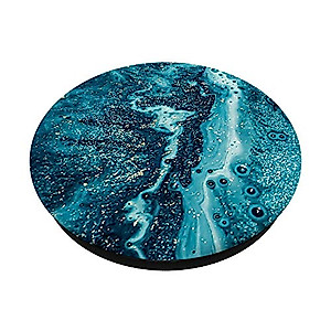 Elegant Turquoise Blue & Aqua Ocean Pattern PopSockets PopGrip: Swappable Grip for Phones & Tablets