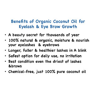 NatureCall Coconut Oil for Eyelash and Eyebrow Growth (pack of 1, 10ml bottle)