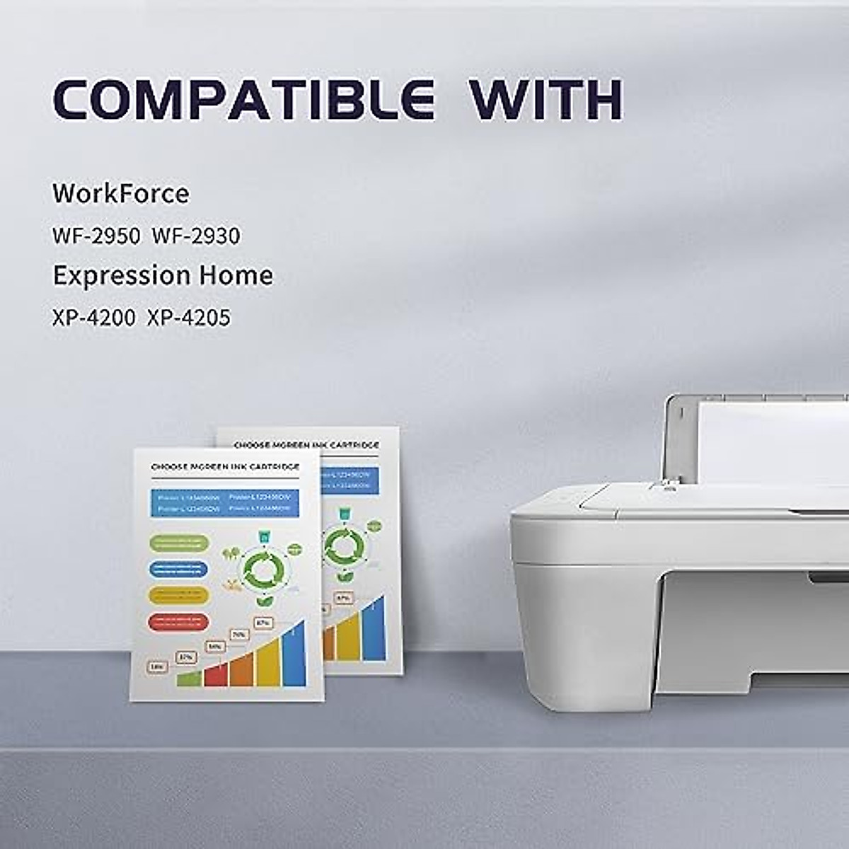 ZIPRINT 232 Remanufactured Ink Cartridge Replacement for Epson 232 T232 232 XL Ink Cartridge for Expression Home XP-4205 XP-4200 Workforce WF-2930 WF-2950 Printer (Black Cyan Magenta Yellow)