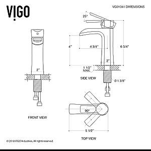 VIGO Paloma 7'' H Single Handle Single-Hole Bathroom Faucet in Brushed Nickel-VG01041BN