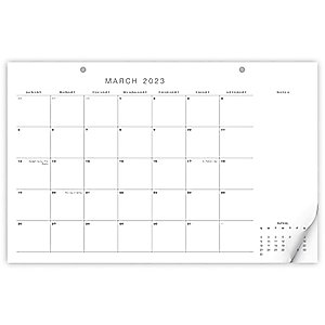 Simplified 2023 Desk Calendar - Runs Until July 2024 - 17"x11" Minimalistic Office Desktop/Wall Calendar for Easy Organizing