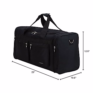 Rockland Duffel Bag, Black, 25"