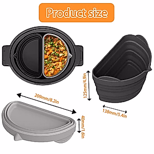 Slow Cooker Divider Liner fit 6 QT Crockpot, GISMTR Reusable & Leakproof Silicone Slow Cooker Divider Insert, Dishwasher Safe Cooking Liner for 6 Quart Crock Pot
