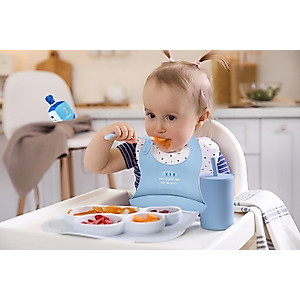 The Dreidel Company Hanukkah Baby Bib Silicone, Cute Baby Bibs for Babies & Toddlers, Unisex, Non Messy (You Light Up My World)