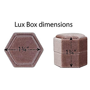 Beatrix & Luca The Lux Box: Antique Velvet Ring Box | Proposal | Wedding | Engagement | Photography | Hexagon | Rectangle | Single Double or Triple Slots | Jewelry (Sedona Copper Hexagon Single)