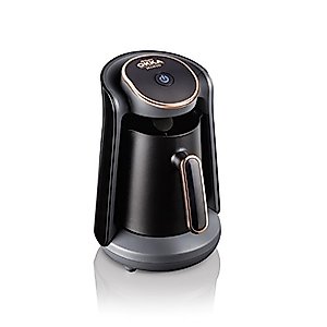 Arzum Okka Minio Automatic Turkish/Greek Coffee Machine, USA 120V UL, 4 cups, Black/Gold