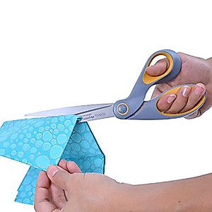 Westcott ExtremEdge Adjustable Tension Titanium Bonded Scissors, 9" Bent, Gray