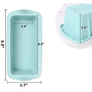 Haokaini Silicone Baking Bread Loaf Pans Set of 2,Nonstick Loaf Tins Bread Pans Bread Mould Easy to PoP Out for Bread Toast Cake Brownies Meatloaf Oven Dishwasher Safe