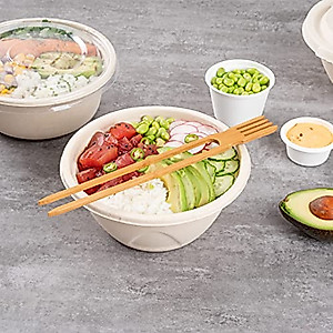 Restaurantware 10 Inch All-In-One Chopsticks With Fork 100 Multi-Functional Chopstick Utensil Combo - Durable Sustainable Bamboo Fork Chopsticks For Home Travel Or Take Out