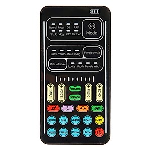 Voice Changer Disguiser, Mini Gaming Live Sound Card, for /PS5/ One/Phone/Computer PC/Tablet, 8 Kinds Sound Adjustable, Plug and Play(Black)