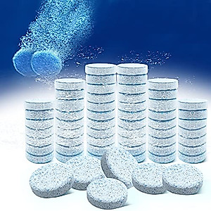 QUICTO 50 Pieces Car Windshield Washer Fluid Concentrated Clean Tablets，Easy to use, Windshield Wiper Fluid Solid Effervescent Tablet,Glass Solid Wiper Cleaning Tablets for Car Kitchen Window