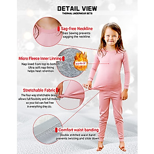 TINFL by Vaenait Girls Thermal Underwear Soft Long John Set Heatwarm Aurora Purple XS