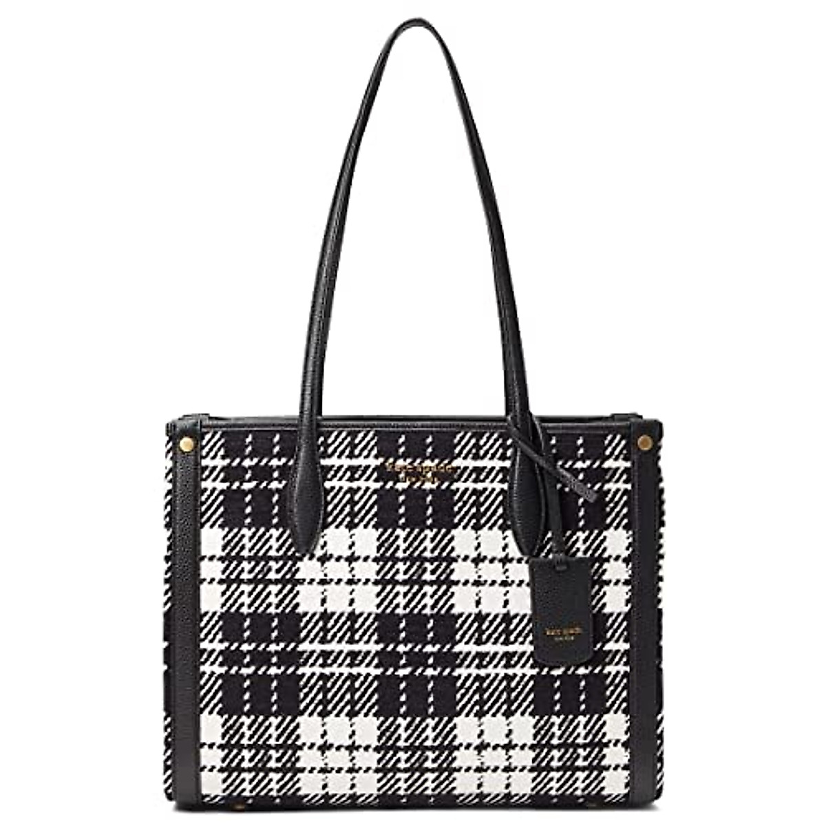 Kate Spade New York Celebration Plaid Market Medium Tote Black Multi One Size