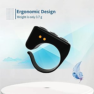 TIKTOK Bluetooth Remote Control, Kindle App Page Turner, Camera Selfie Remote, Tiktok Scrolling Ring for iPhone iPad iOS, Android (Black)