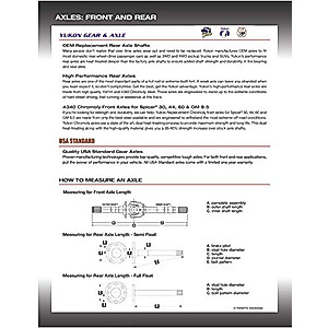 Yukon Gear & Axle (YA WF88-31-KIT) Ultimate 88 Axle Kit for Ford Explorer 8.8" Differential 4340 Chrome-Moly