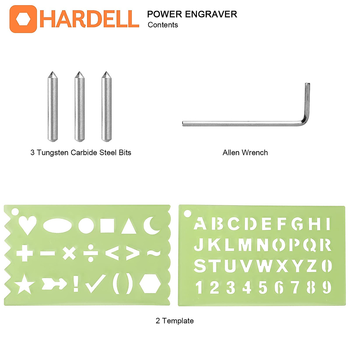 HARDELL 15W Engraver, 5 Speed Engraving Pen with 2 Stencils and 3 Tungsten Carbide Steel Bits, Handheld Etching Tool for Metal, Wood, Glass, DIY Crafting, Leather, PVC Pipe, Stone（Pink）