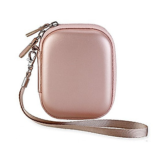 Canboc Hard Travel Case for Apple Airpods Charging Case, Protective in-Ear Bluetooth Headsets Headphone Case, Mesh Pocket fit Airpods Case, Wall Charger and Cable, Rose Gold