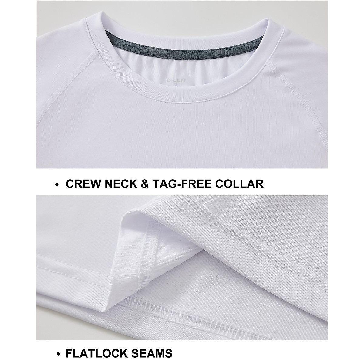 Willit Boys' Compression Shirts Youth Long Sleeve Football Undershirts Kids Baseball Quick Dry Baselayer White M