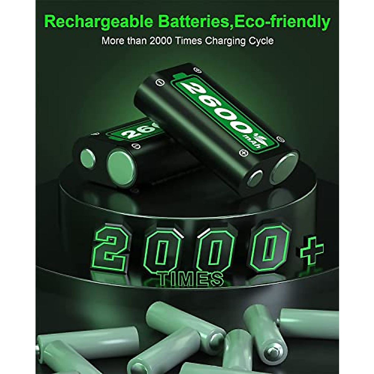 2023 Original - 2x2600mAh High Capacity Rechargeable Battery Pack for Xbox Controllers, WEGWANG Fast Charging Controller Battery Pack with Xbox One/Xbox Series X|S Xbox One S/Xbox One X Controller