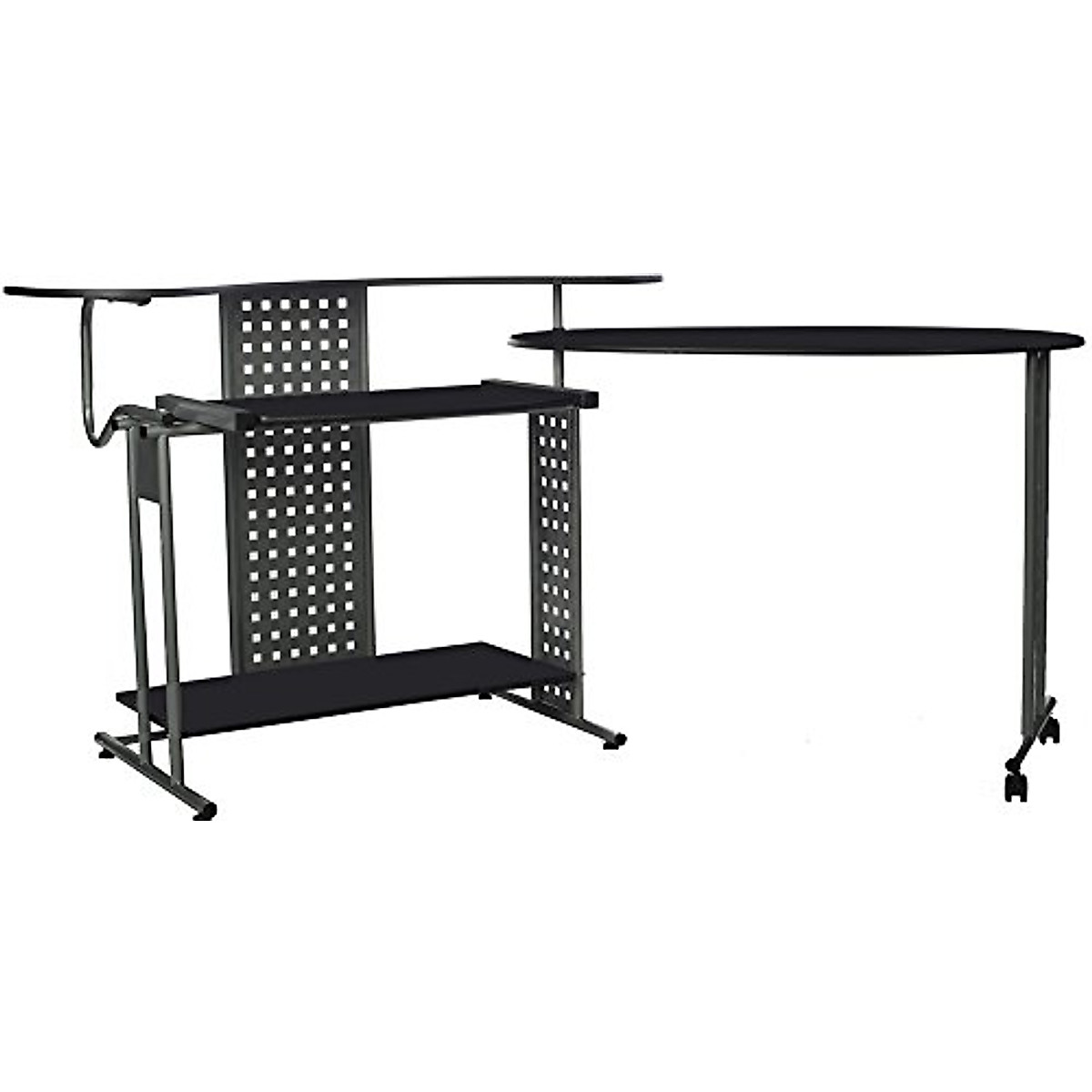 OneSpace Regallo Expandable L Computer Desk, Black
