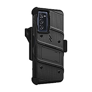 ZIZO Bolt Bundle for Galaxy A03s Case with Screen Protector Kickstand Holster Lanyard - Black