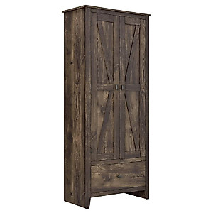 Ameriwood Home Farmington Wide Storage Cabinet, 30", Rustic