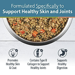 JustFoodForDogs Frozen Fresh Dog Food for Sensitive Skin Allergies, Joint Health, Complete Meal or Human Grade Dog Food Topper, Joint & Skin Support, 18 oz (Pack of 7)