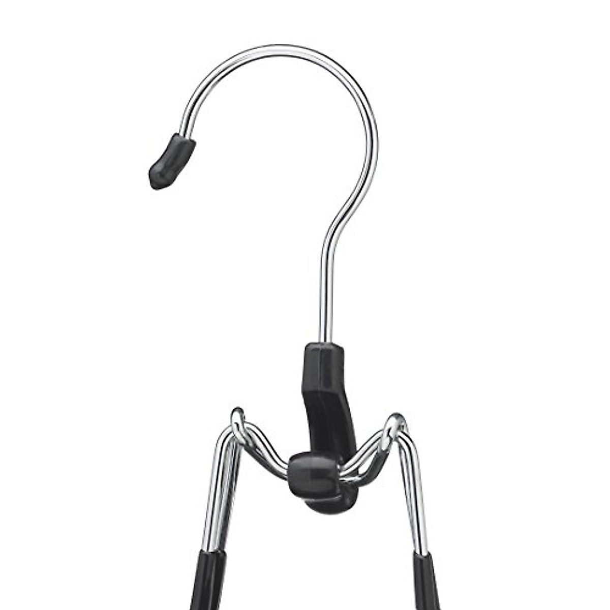 Whitmor Skirt and Slack Hanger Set of 2 Chrome / Black