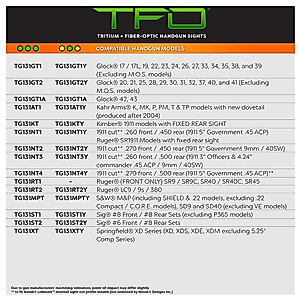 TRUGLO HANDGUN SIGHTS, TFO KAHR SET-YLW RS (TG131AT1Y)