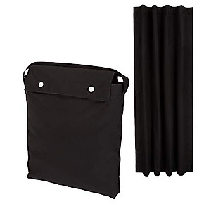 Amazon Basics Portable Window Blackout Curtain Shade with Suction Cups for Travel, 1-Pack, 50" x 78", Black