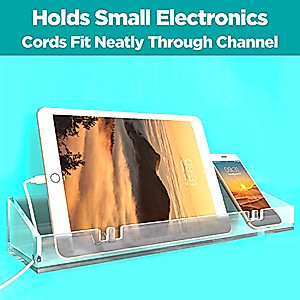 Vdomus Acrylic Bathroom Shelves 2-Pack, Wall Mounted Shower Shelve No Drilling Adhesive Thick Clear Storage & Display Shelves, Bathroom or Bedroom Organization (Upgraded)