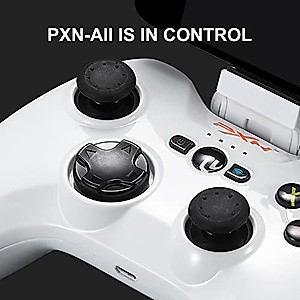 PXN 6603 MFi Controller Wireless Game Controller Portable Joystick Vibration Handle Gamepad for IPhone/IPad/IPod Touch/Apple TV (White)