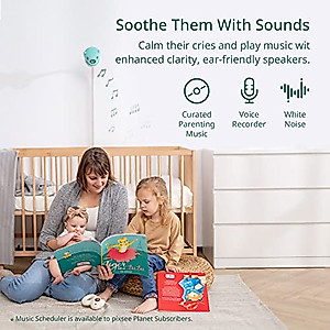 pixsee Smart Video Baby Monitor, Full HD Camera and Audio with Night Vision, Cry Detection, Temperature & Humidity Sensors and 2 Way Talk, Encrypted Wireless WiFi for Phone App, Supports Alexa