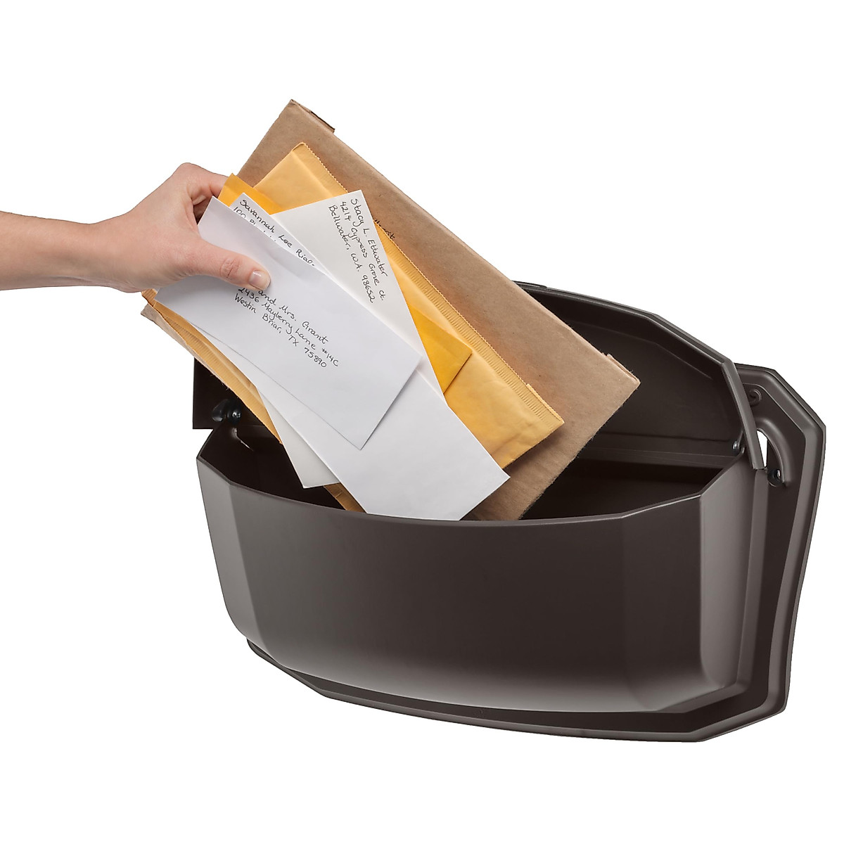 ARCHITECTURAL MAILBOXES 2541RZ-10 Villa Wall Mount Mailbox, Large, Rubbed Bronze