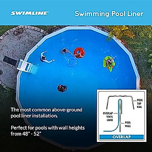Swimline 24-Feet Round Blue Overlap Liner Standard Gauge