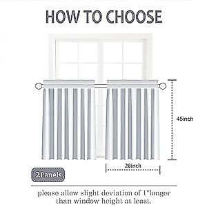 Home Queen Water Resistant Bathroom Window Curtains, Waffle Textured Half Cafe Curtain Tier for Kitchen, 28 W X 45 L Inches, Set of 2, Sage