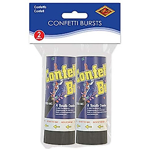 Beistle 57900-MC Confetti Bursts, 2-Pack Multicolor, 7.5"