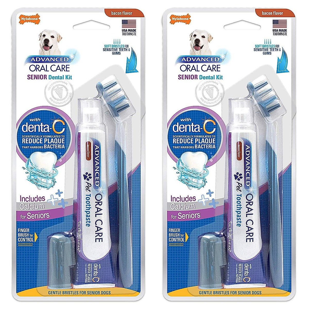 Nylabone Advanced Oral Care Senior Dog Dental Kit Small Dog