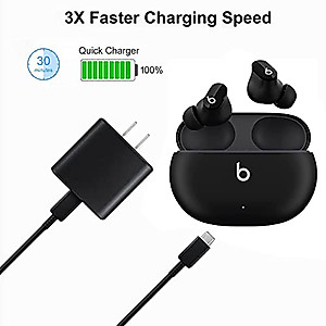 USB-C 20W Fast Charger Adapter for Beats Studio Buds, Beats Flex, Beats Fit Pro Wireless Earbuds Earphones Headphone Compatible New Beats Fit Pro X Kim Kardashian Power Block