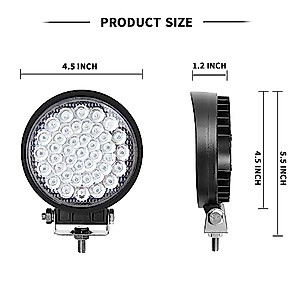 Green Led Pods, 4.5 inch Round Light Bar, Waterproof 41W 4100LMS Spot Off-Road Work Driving Light for Trucks SUV ATV Boat Marine RV Tractor UTV Hunters Motorcycle 12V 24V, Fog Tail Bumper Roof Hood
