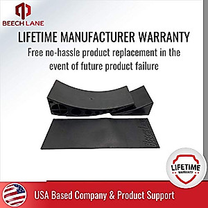 Beech Lane Camper Leveler 2 Pack with Carrying Bag - Precise Camper Leveling, Includes Two Curved Levelers, Two Chocks, Two Rubber Grip Mats, and A Carrying Bag, Patented