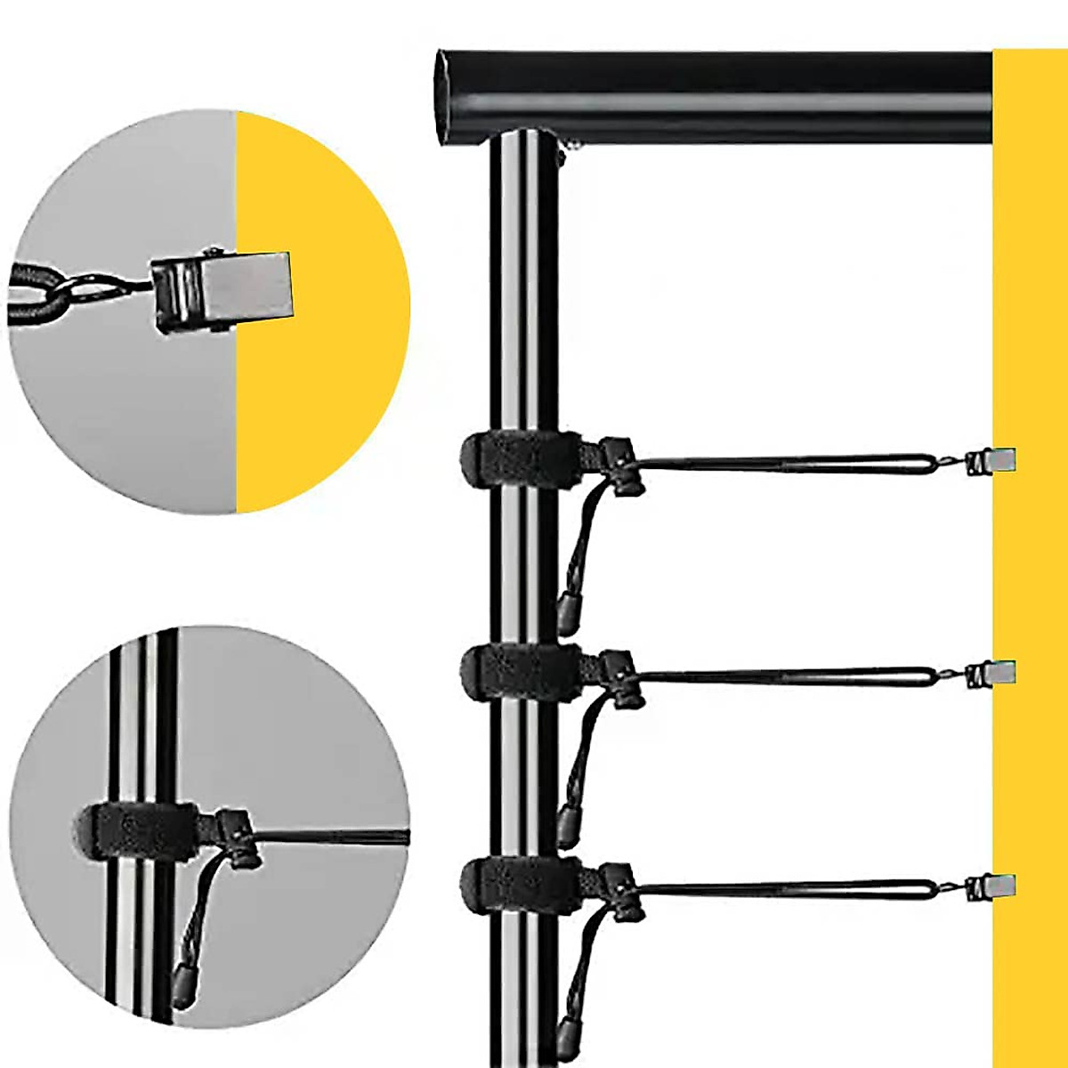 LYLYCTY Yellow Non-Woven Fabric Backdrop 10x8ft Solid Color Photography Background Studio Photo Props with 4X Spring Clamps,6X Clips